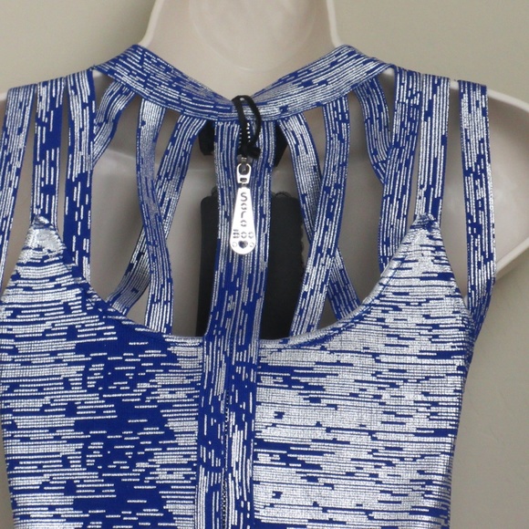Sara Boo | Dresses | Sara Boo Royal Blue Metallic Bodycon Dress Size S ...